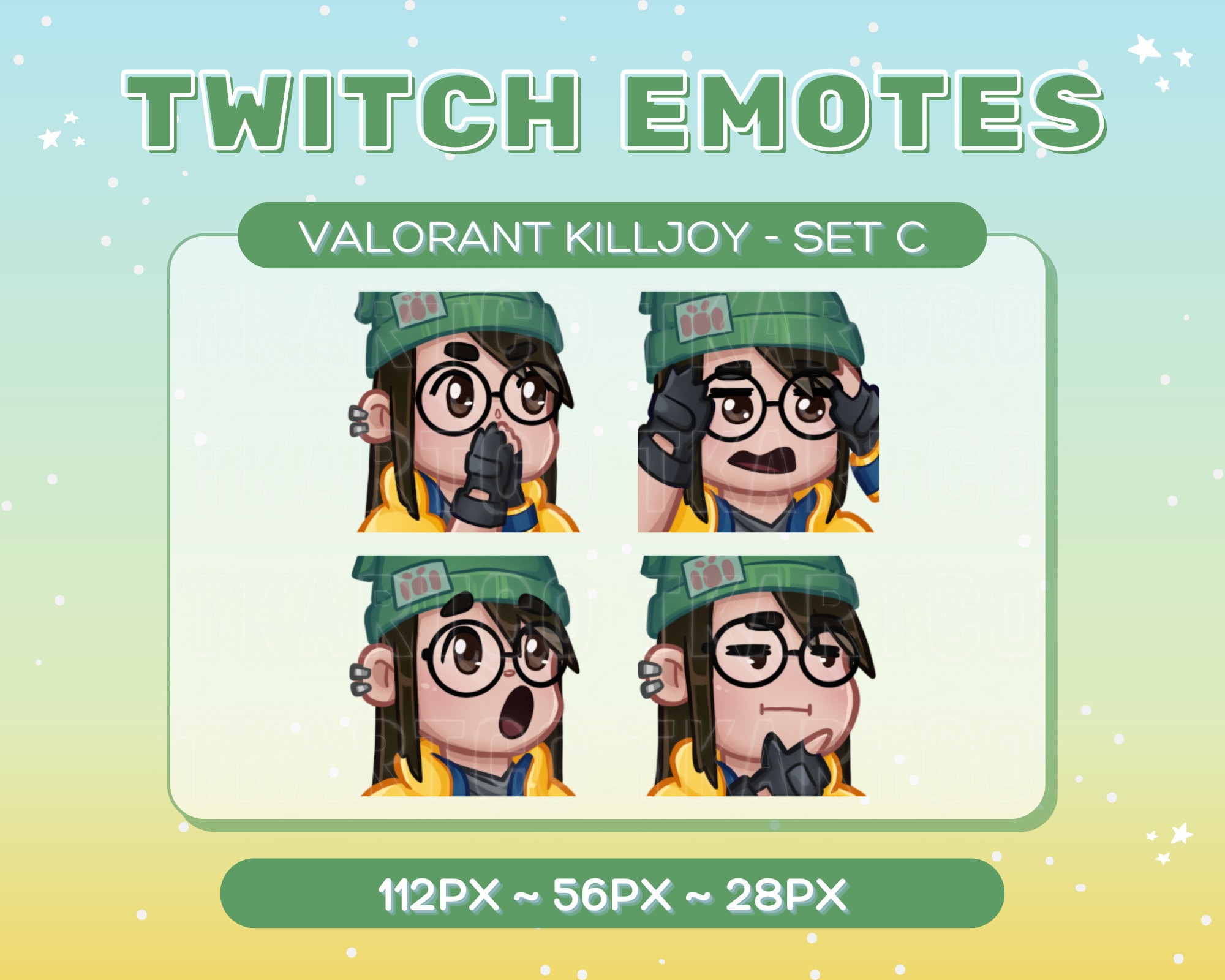 KILLJOY Valorant Emote Pack - Set C - Twitch Discord Killjoy Cute Chibi ...