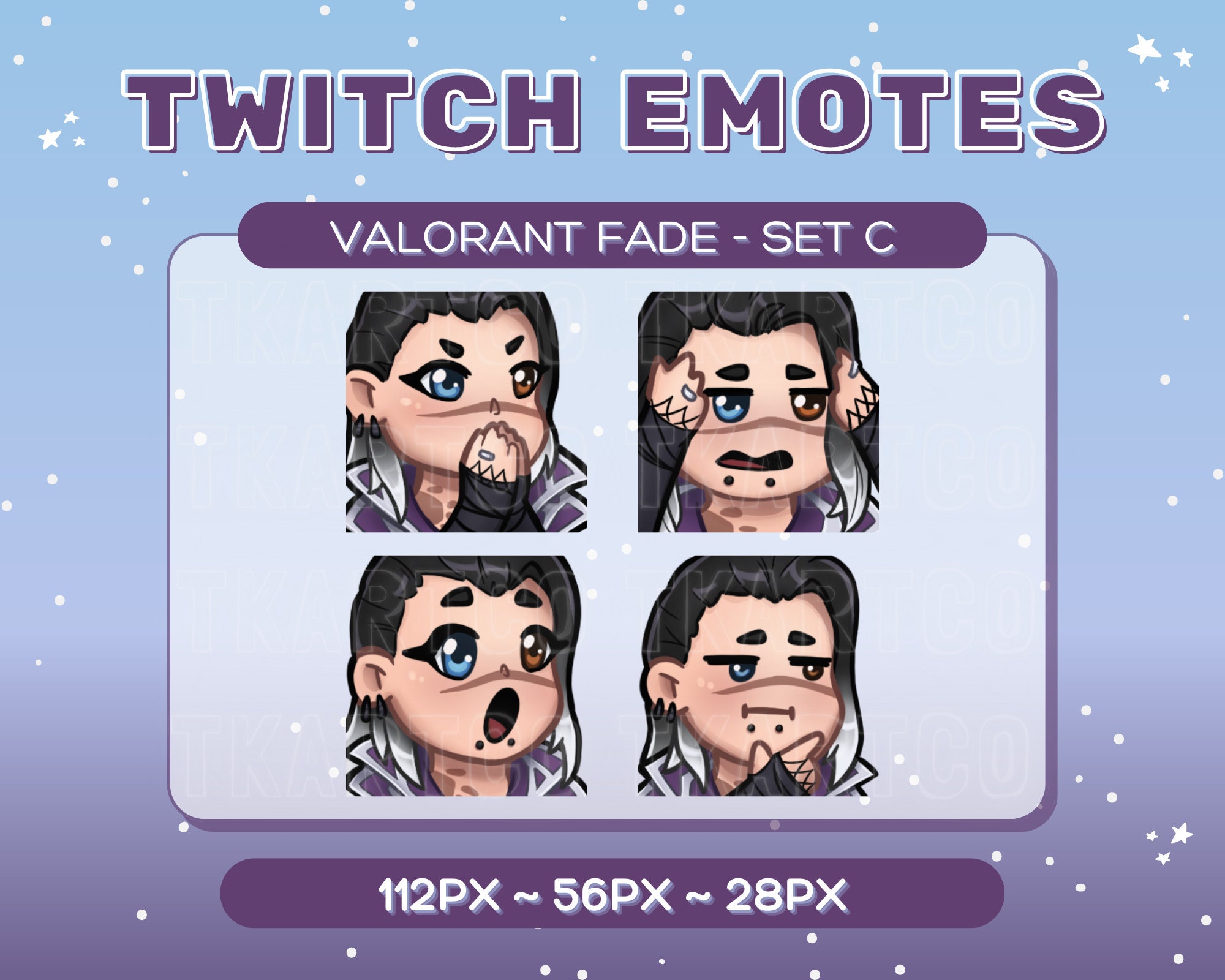 FADE Valorant Emote Pack - Set C - Twitch Discord Fade Cute Chibi ...