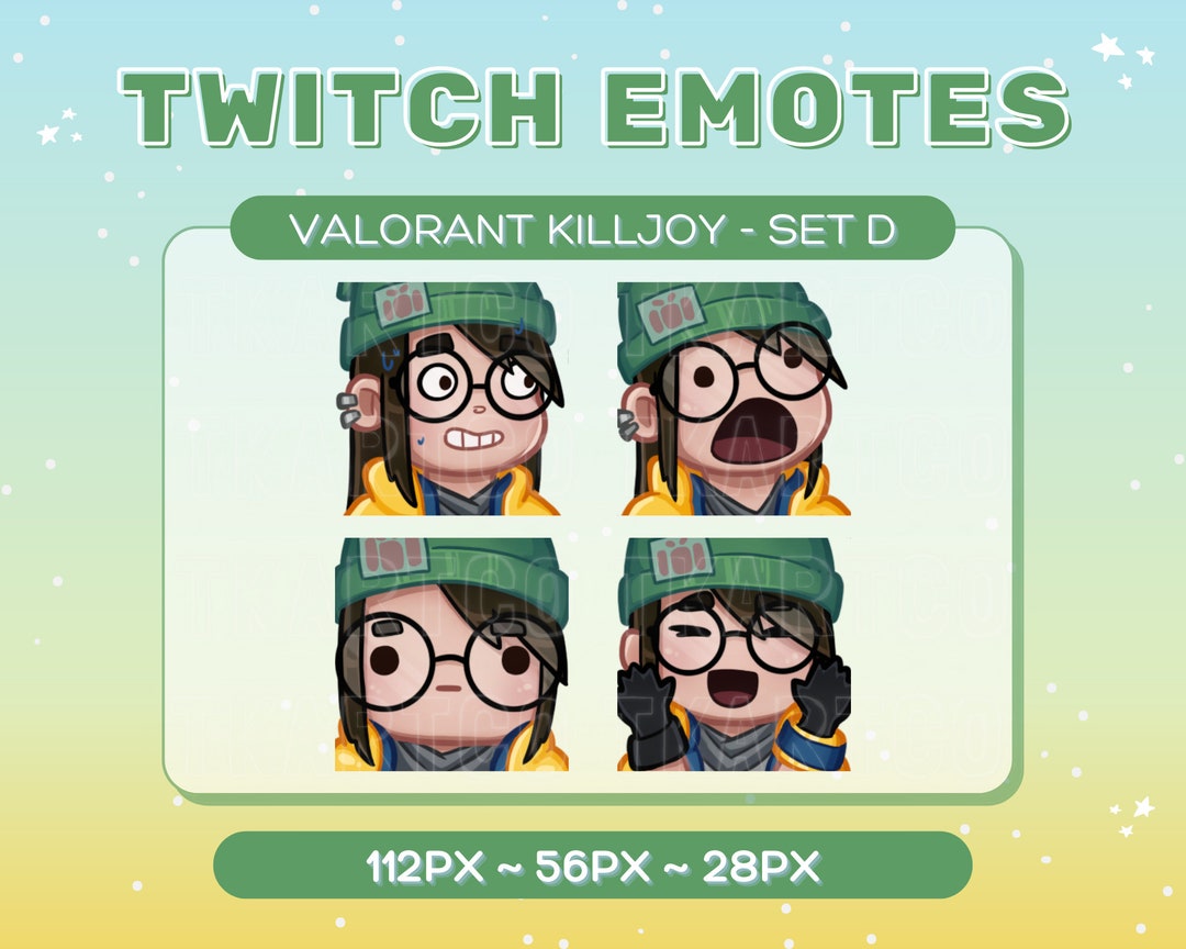 KILLJOY Valorant Emote Pack - Set D - Twitch Discord Killjoy Cute Chibi ...