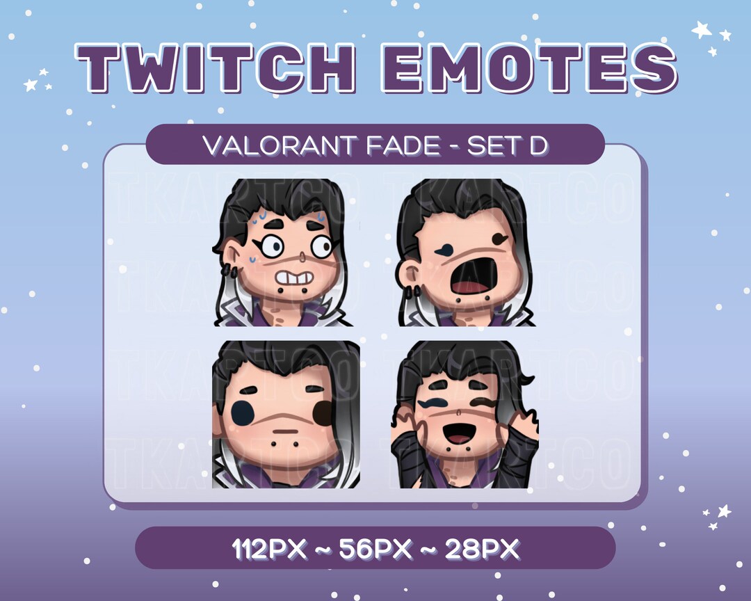 FADE Valorant Emote Pack - Set D - Twitch Discord Fade Cute Chibi ...