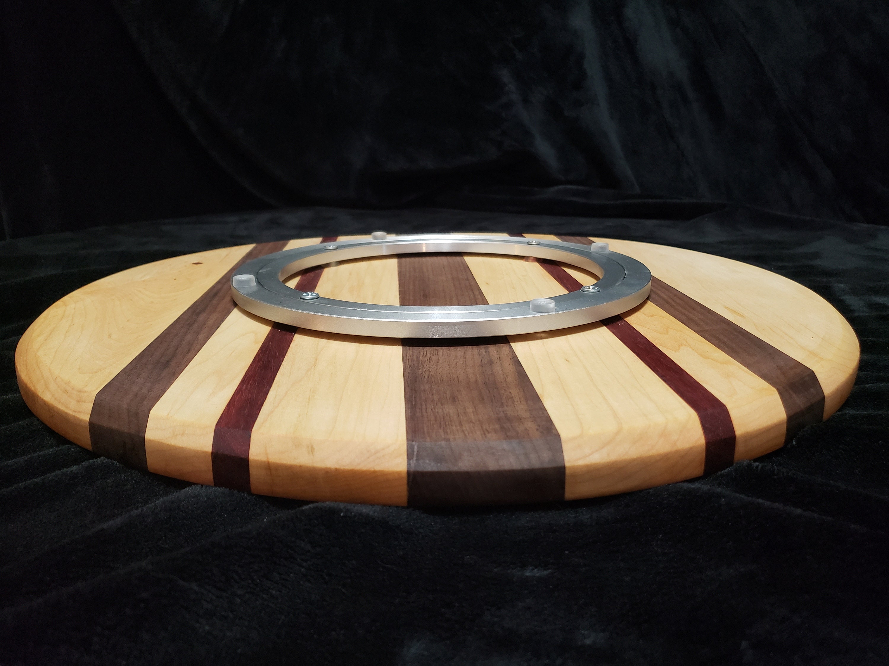 Hardwood Lazy Susan With Napkin Holder 16 Inch - Etsy