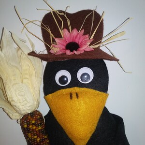 Fall Black Crow Wreath Attachment: Primitive Thanksgiving Decor - Etsy