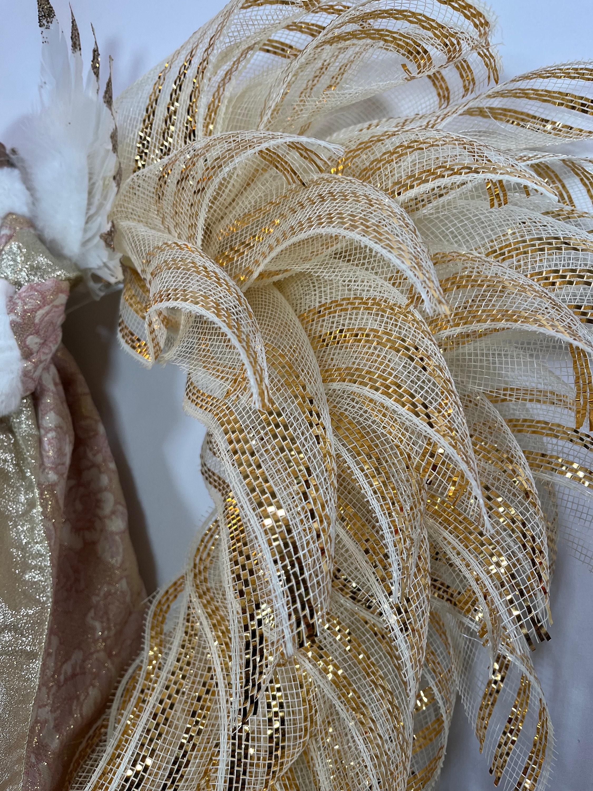 Elegant Guardian Angel Mesh Wing Wreath Angel Remembrance T Memorial Angel Decor T For