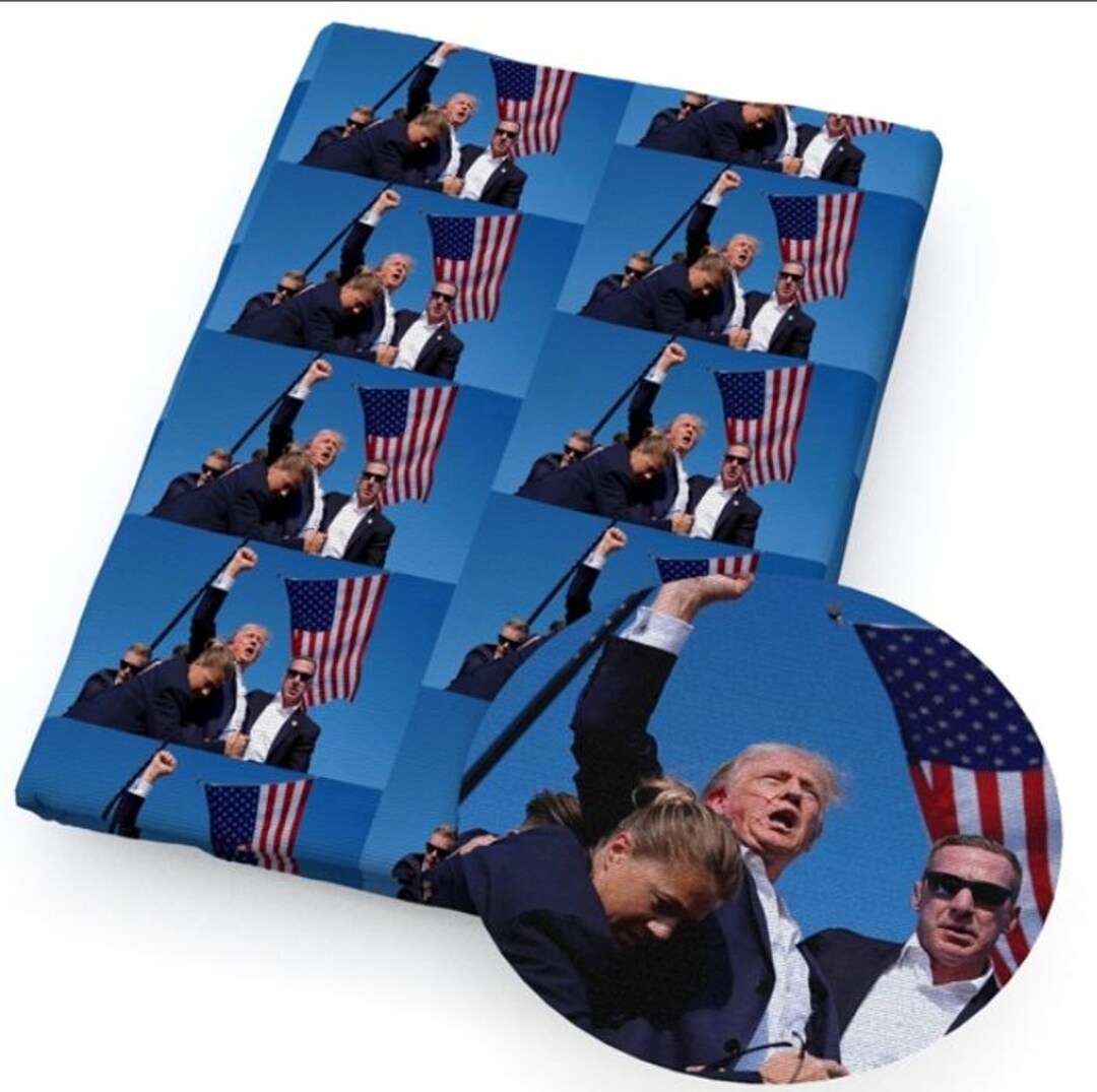FABRIC DONALD TRUMP 20"x55" Vegan 95/5% Polyester Cotton Sewing Craft ...