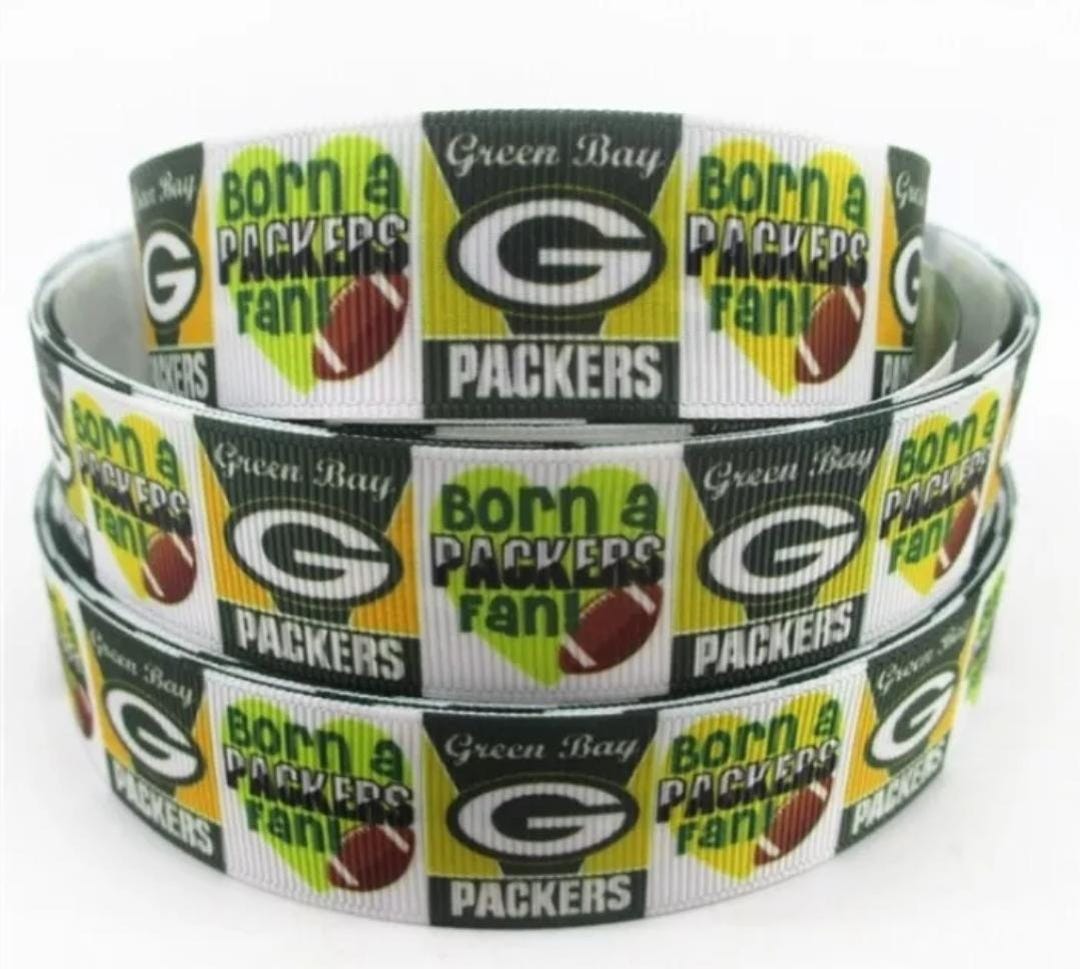 1 1 Yard Green Bay Packers Football Team Grosgrain Ribbon Crafting ...