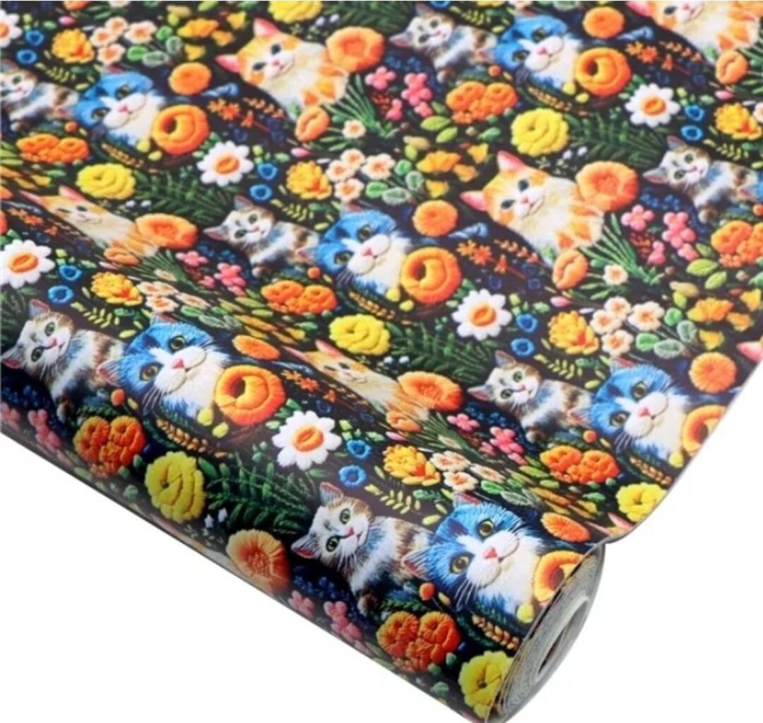 Cat Kitten Kitty FAUX Leather Craft Sheet 8" X 12" Pet Girly ...