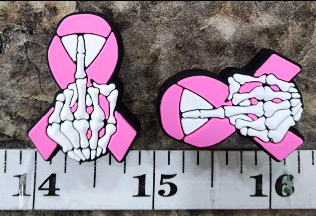 5 Pack Focal Bead Silicone Breast Cancer Pink Ribbon Food Grade, for ...