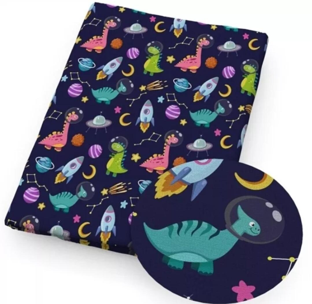 Dinosaur Dino Astronaut Space Dinosaurs FAUX Leather Craft Sheet 8" X ...