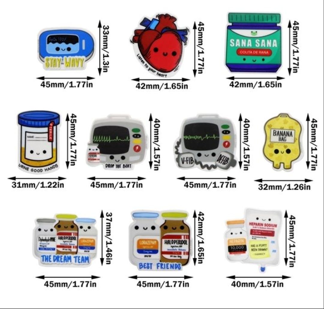 50 Piece Set Doctor Nurse Medical Planar Resin Acrylic Flatbacks for ...