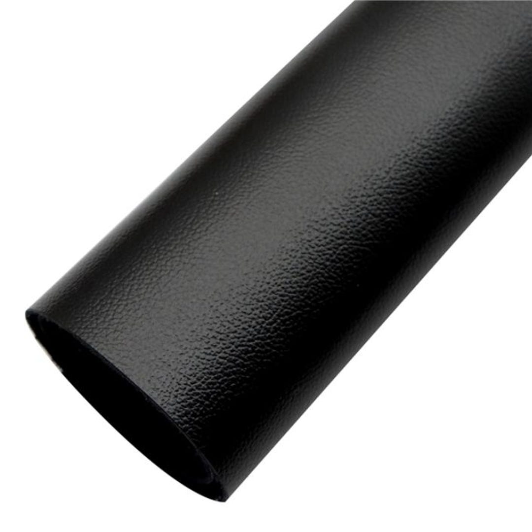ROLL Black Small Shiny Litchi Pattern Roll Faux Leather Vegan Synthetic ...