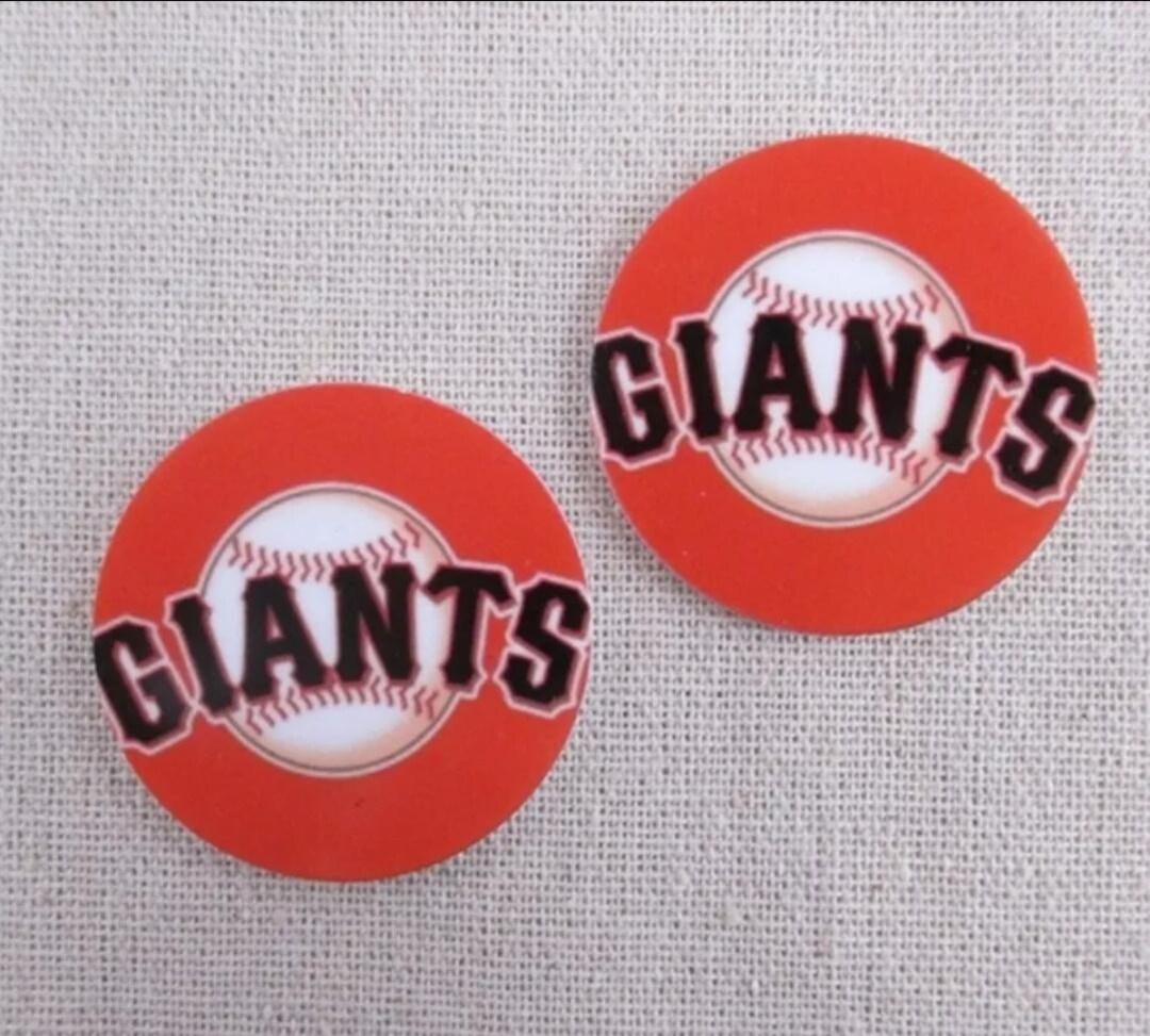 5 Pc. Giants Baseball Planar Resin Acrylic Flatback Bow Center ...