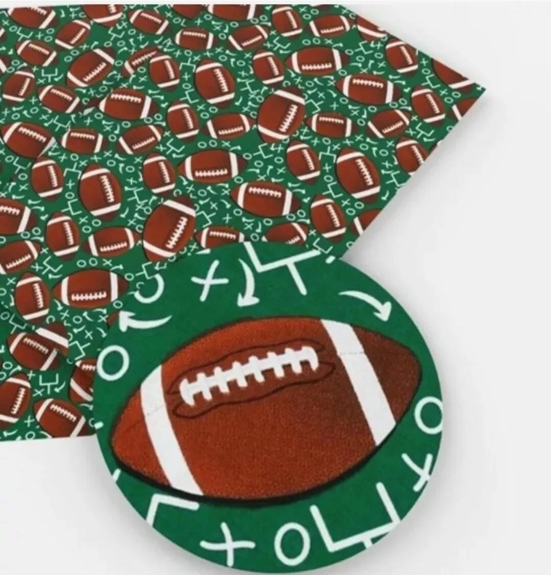Football Plays Team Player Run Game FAUX Leather Craft Sheet 8" X 12 ...