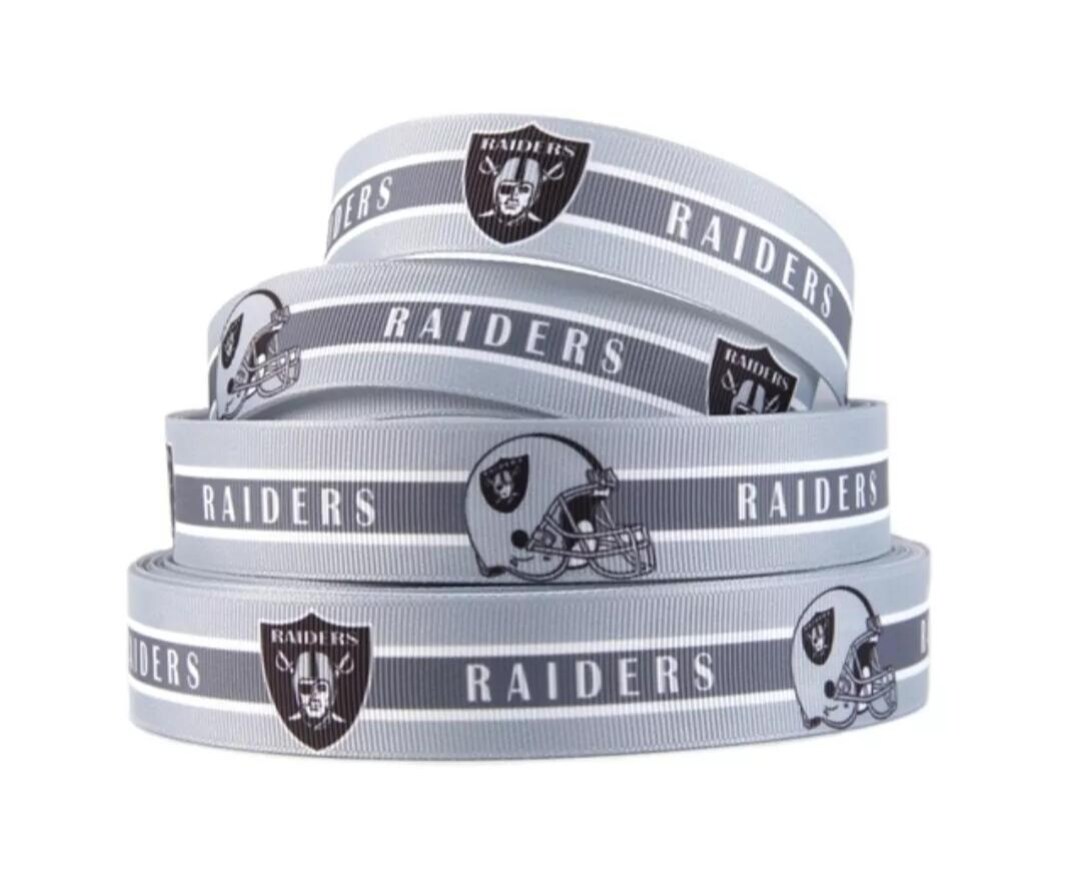 1 1 Yard Las Vegas Raiders Football Team Grosgrain Ribbon Crafting ...