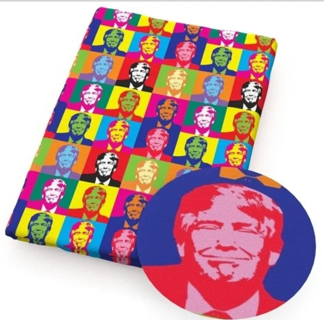 FAUX Leather Donald Trump President Craft Sheet 8" X 12" Vegan SMOOTH ...