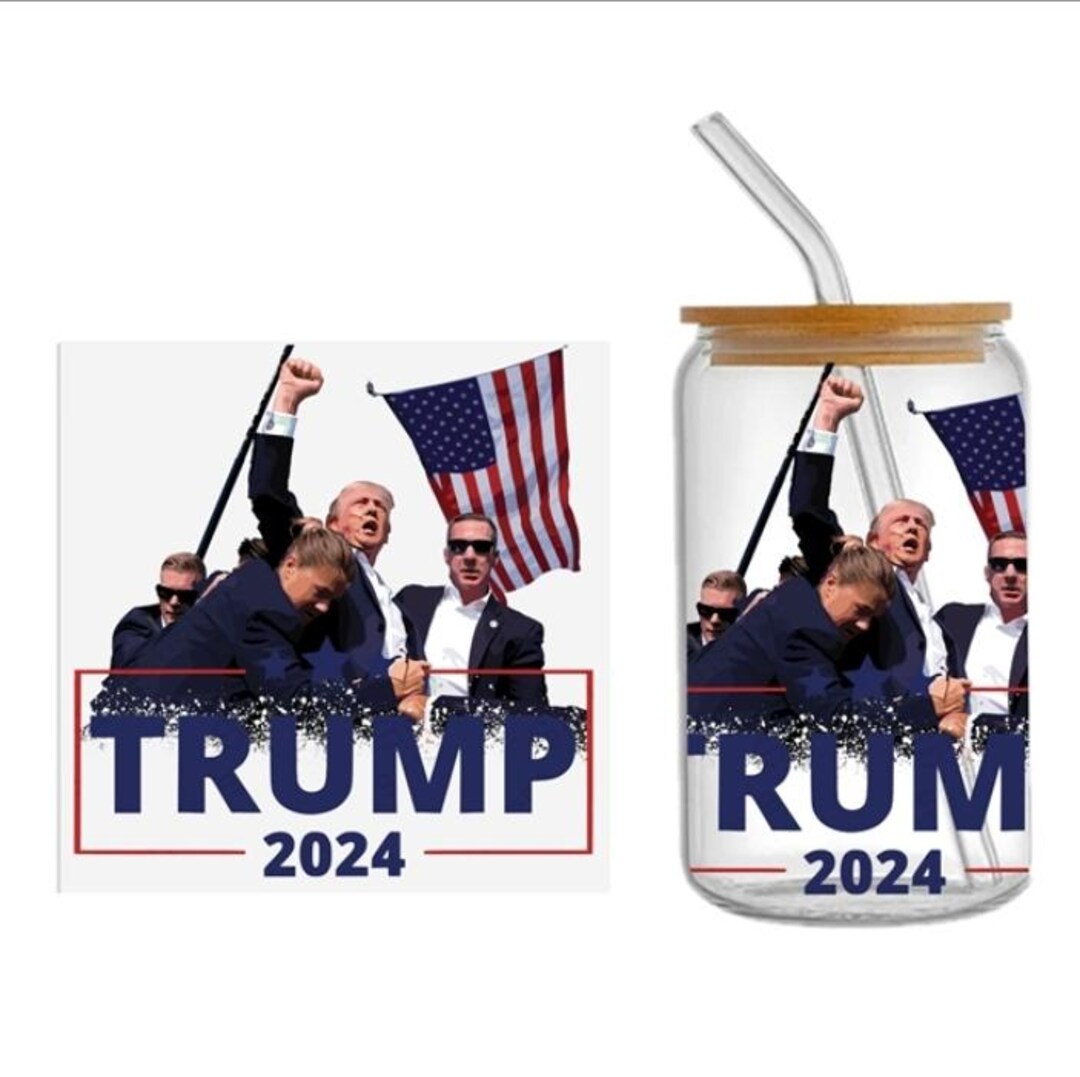 1 Piece Trump 2024 MAGA American Flag Cup Wrap, Transfer Stickers for ...