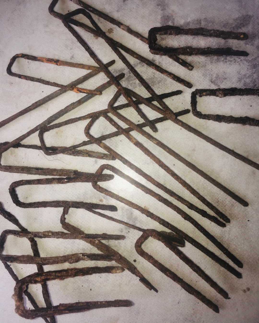 RUSTY U Pins/rusted Nails/salvaged Nails - Etsy