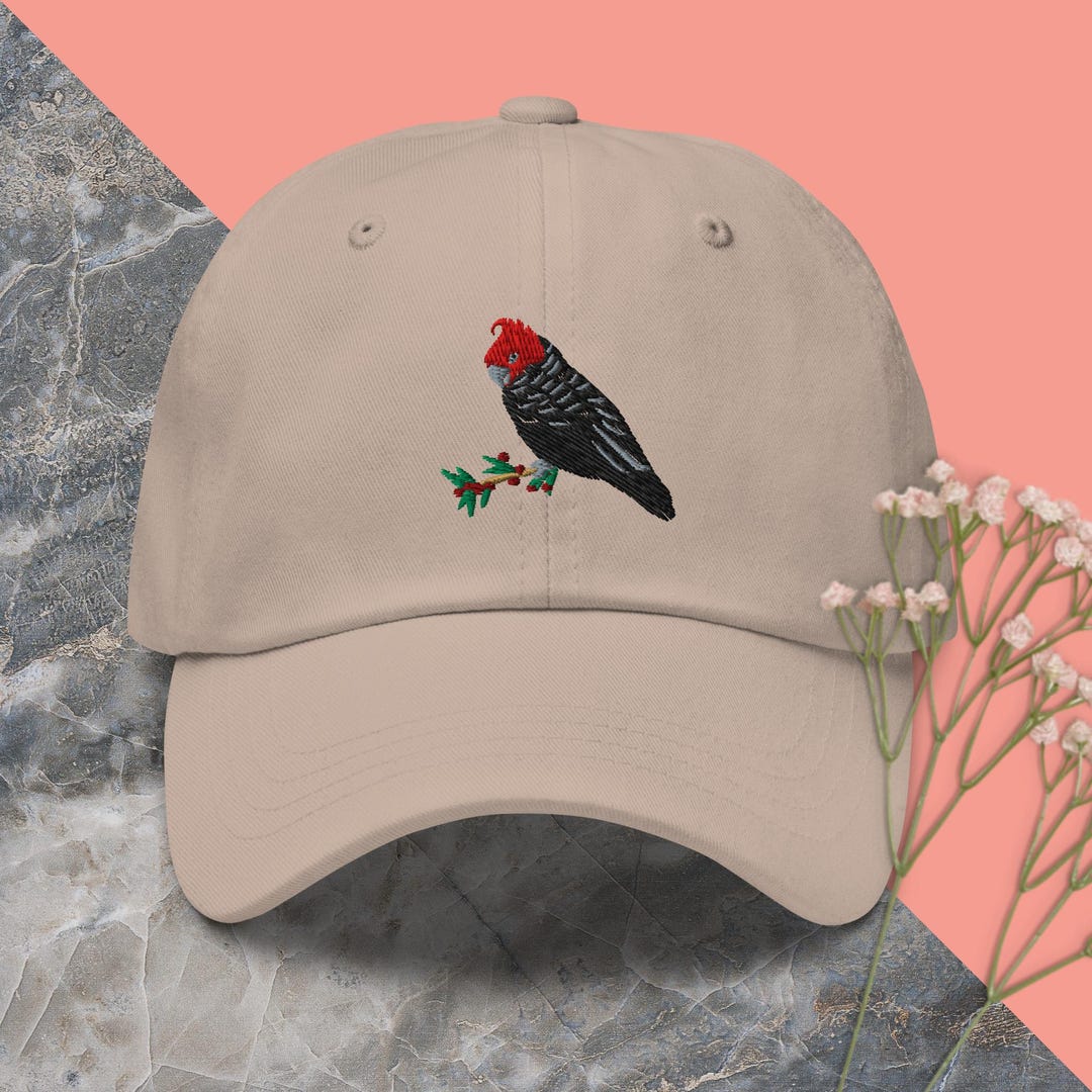 Embroidered Cockatoo Hat, Gang Gang Cockatoo Hat - Etsy