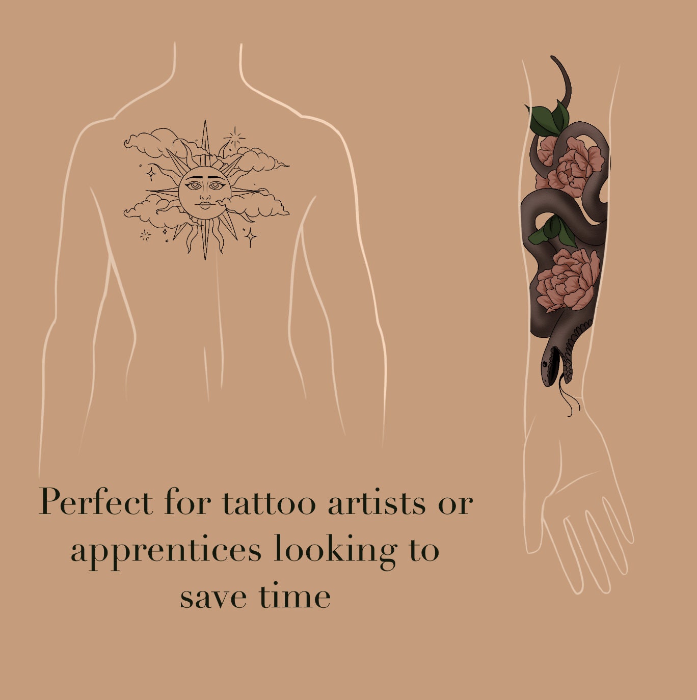 Tattoo Body Part Stamp Templates for Procreate - Etsy