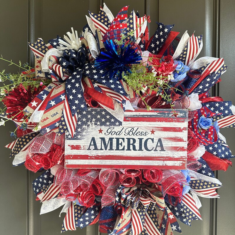 Labor Day Wreath - Etsy