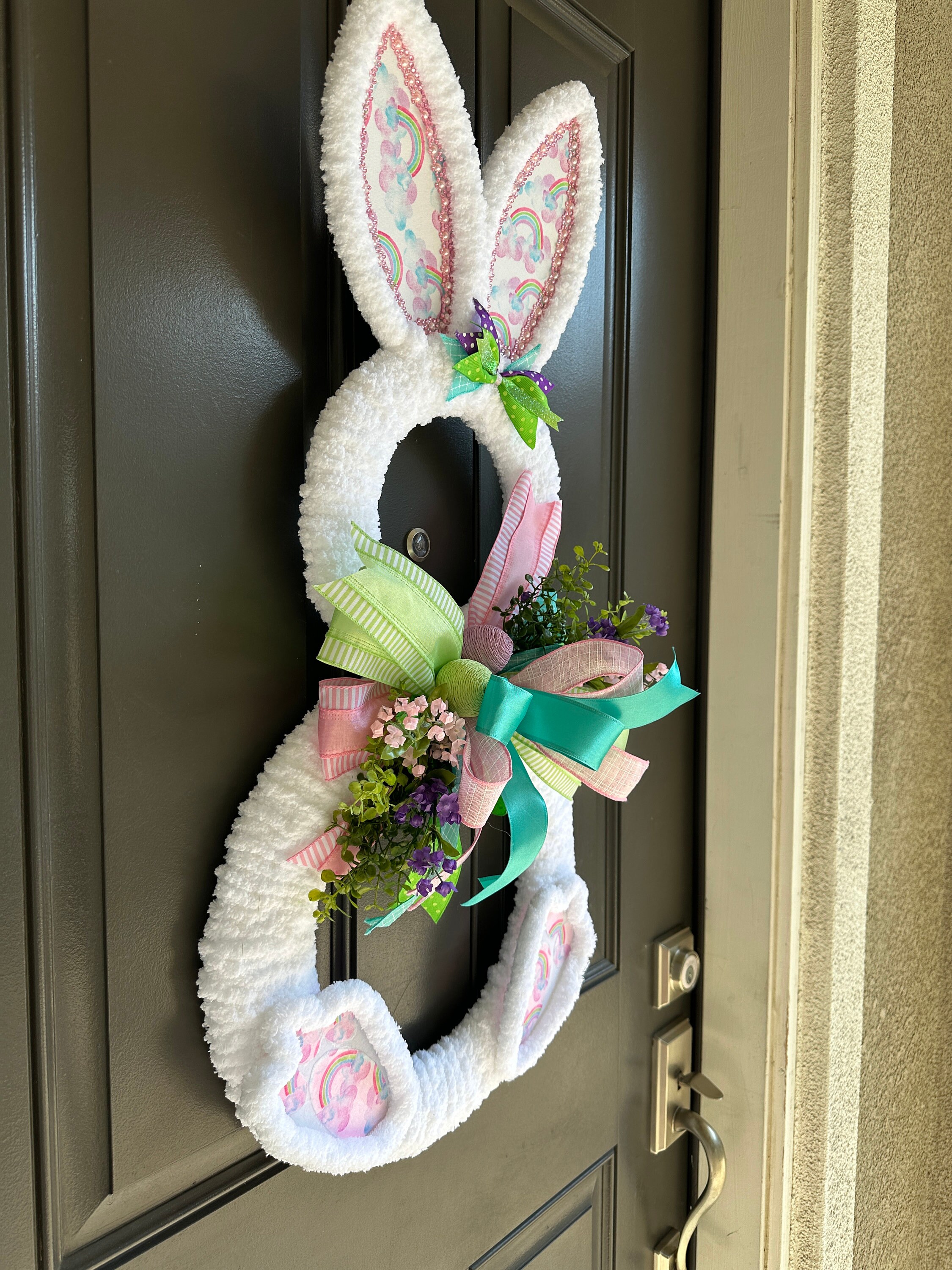 Easter Bunny Wreath Spring Bunny Wreath Summer Wreath - Etsy