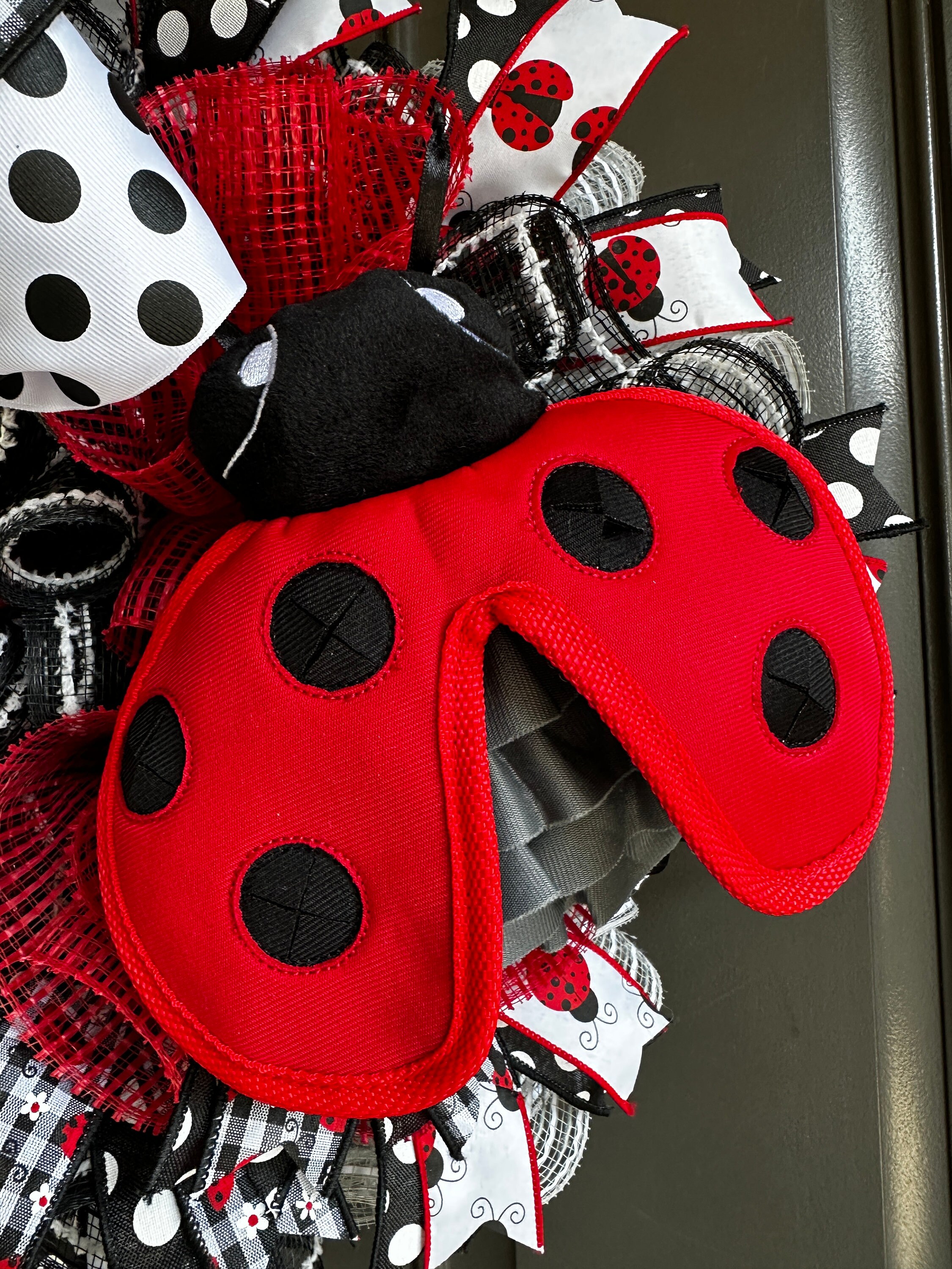 Ladybug Wreath Ladybug Door Decor Summer Wreath Spring - Etsy