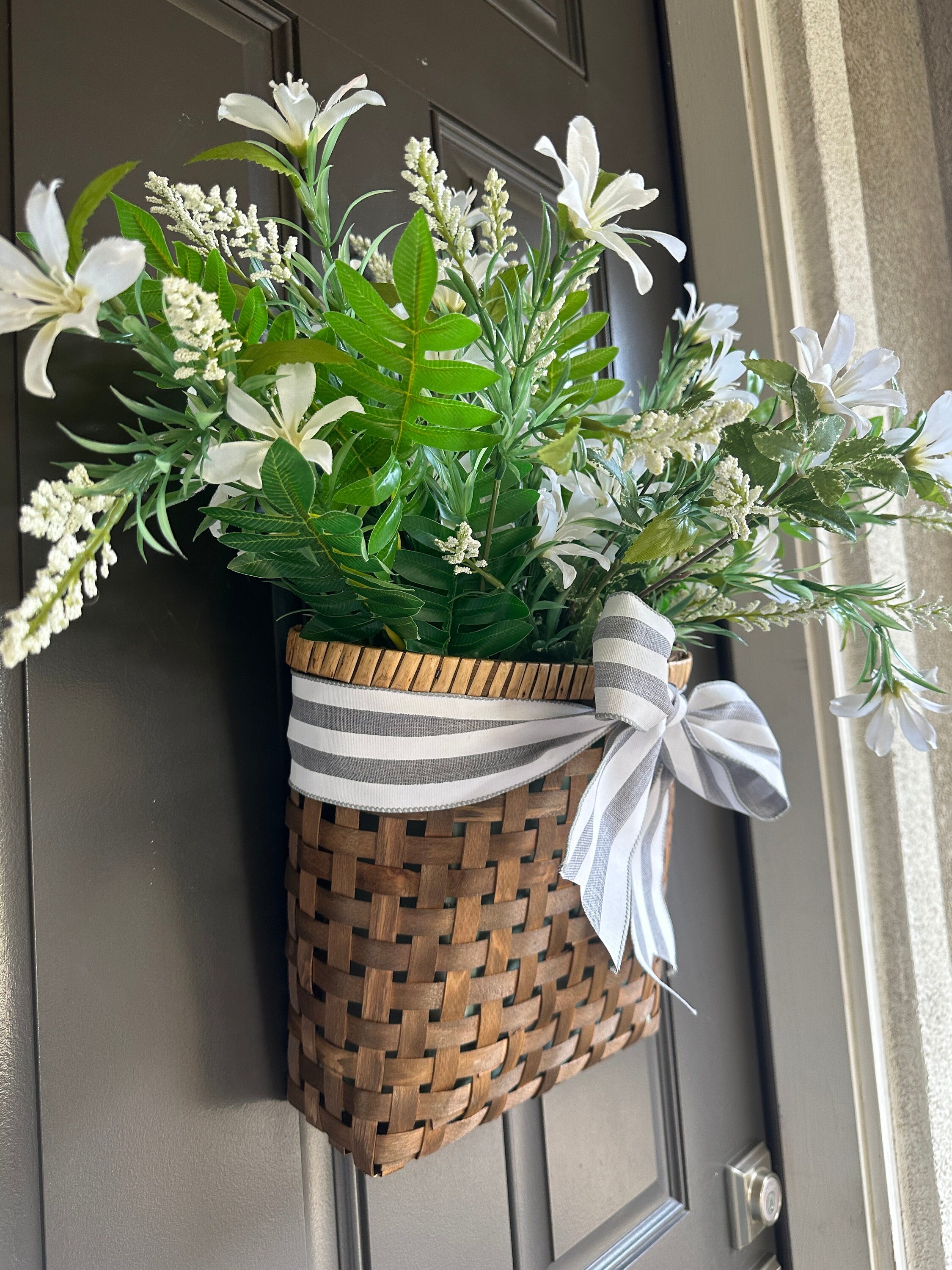 Spring Basket of Flowers Summer Basket of Flowers Everyday - Etsy
