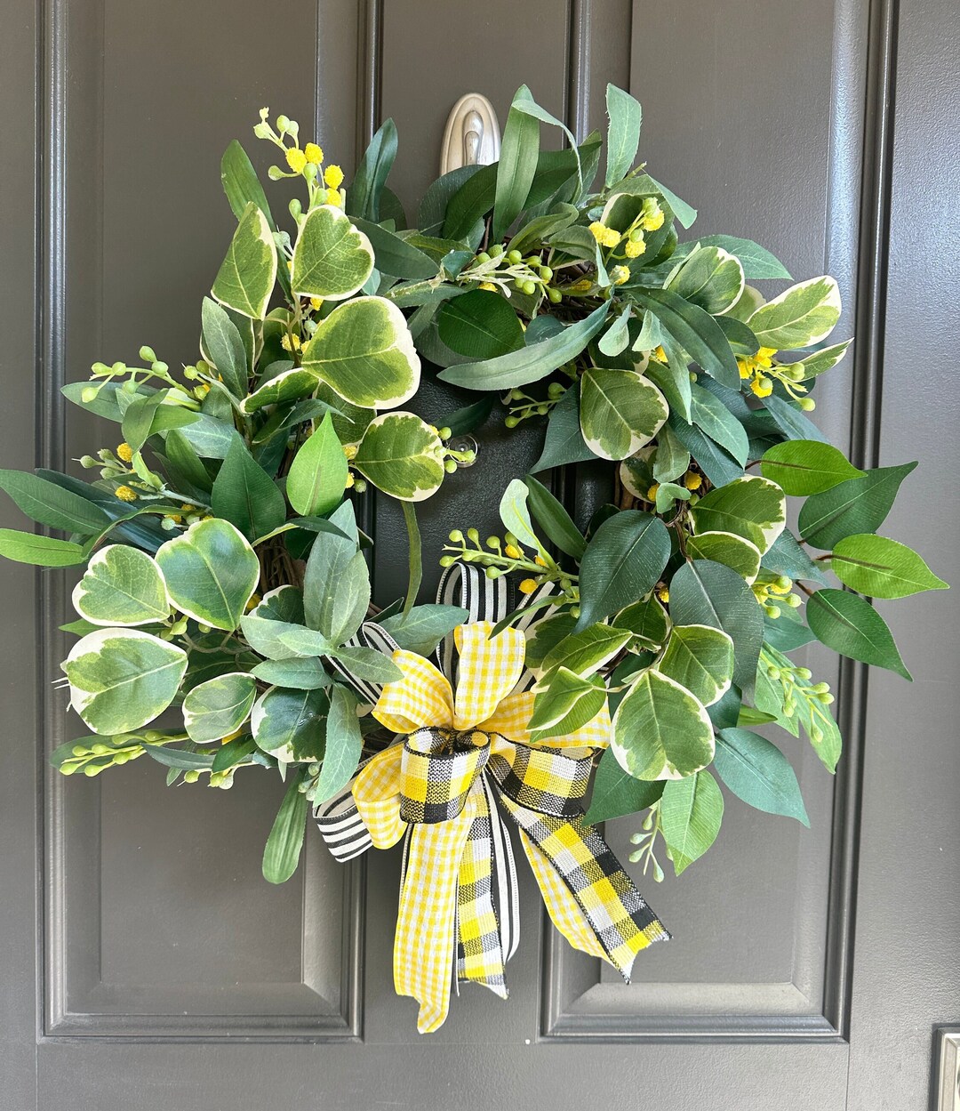 Summer Wreath, Spring Greenery Wreath, , All Year Long Wreath, Mother's ...