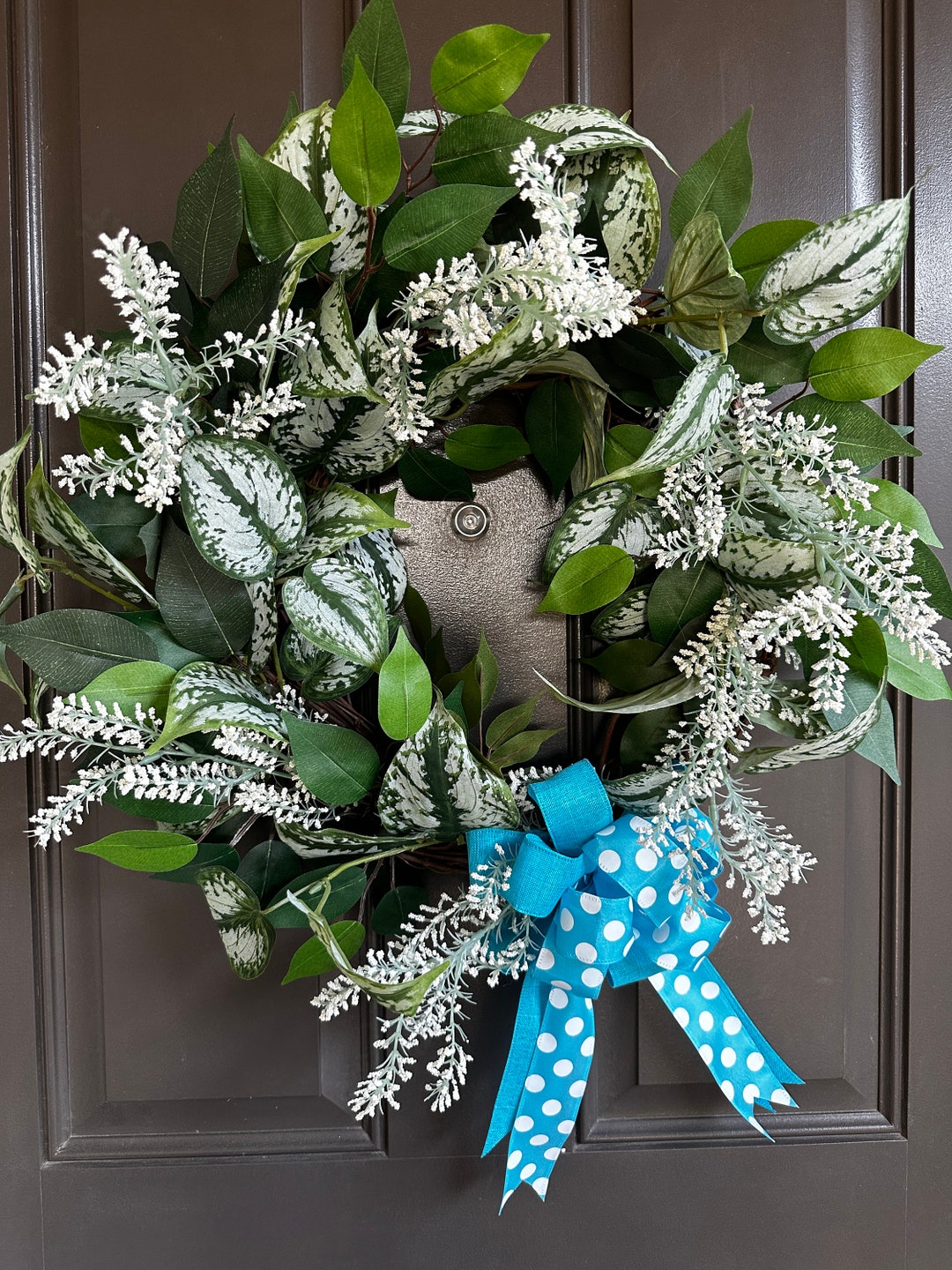 Summer Grapevine Wreath, Greenery and Heather Wreath, All Year Long ...