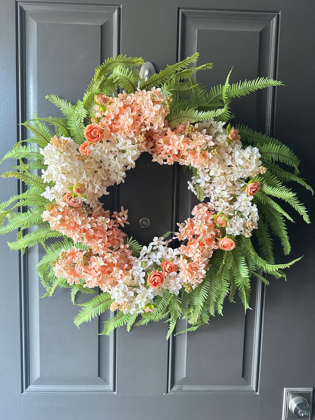 Summer Floral Wreath, Lilac Floral Wreath, Spring Floral Wreath ...