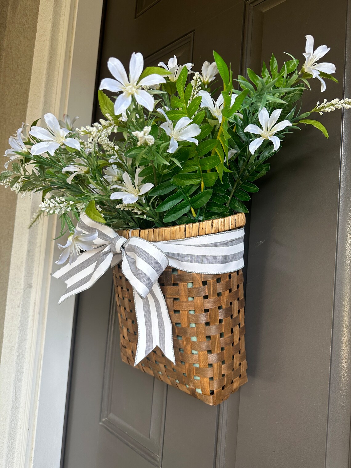 Spring Basket of Flowers Summer Basket of Flowers Everyday - Etsy