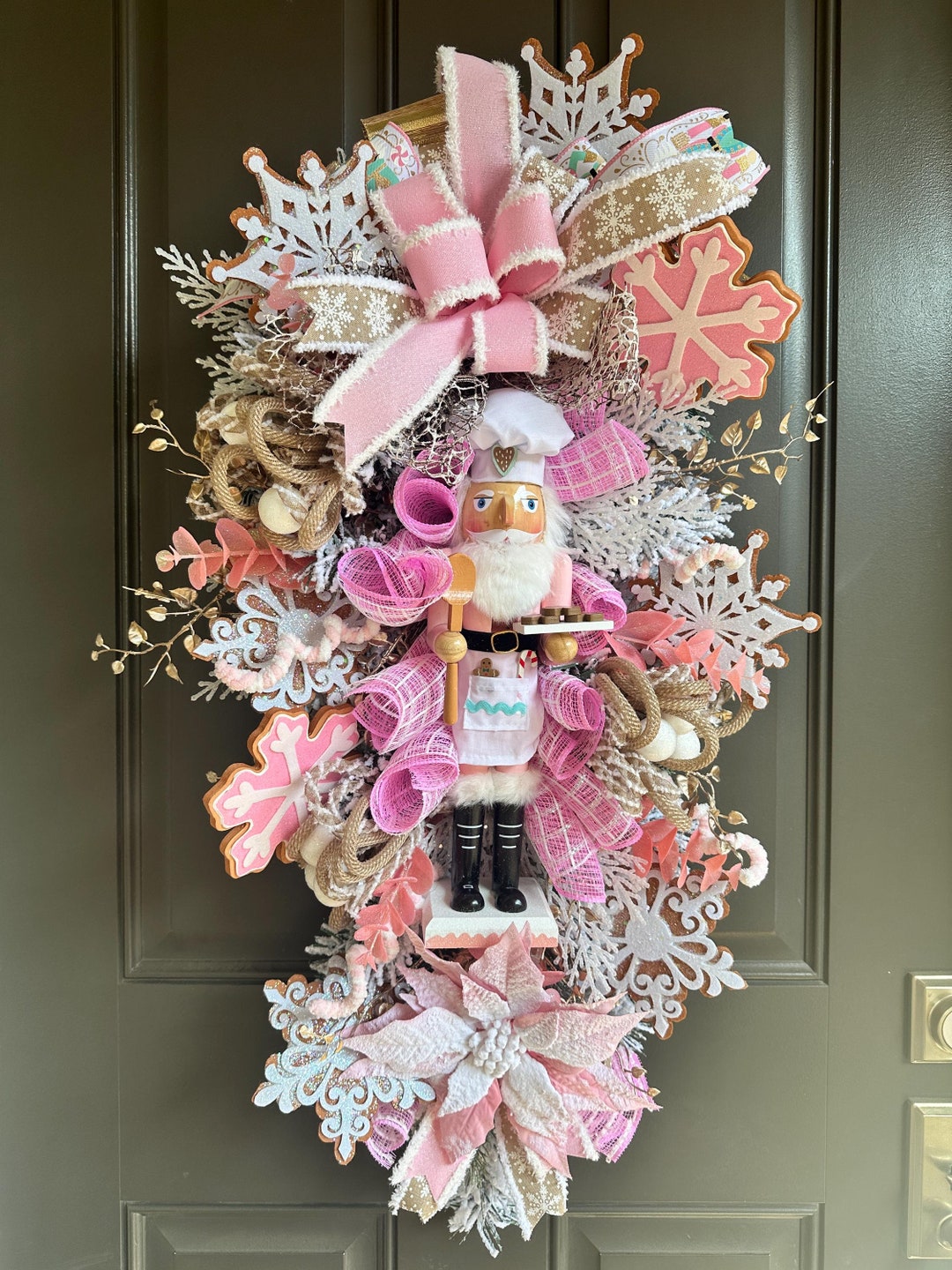 Christmas Nutcracker Swag, Gingerbread Bakery Nutcracker Swag ...