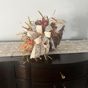 Handmade Fall Cornucopia Centerpiece: Thanksgiving Table Decor - Etsy