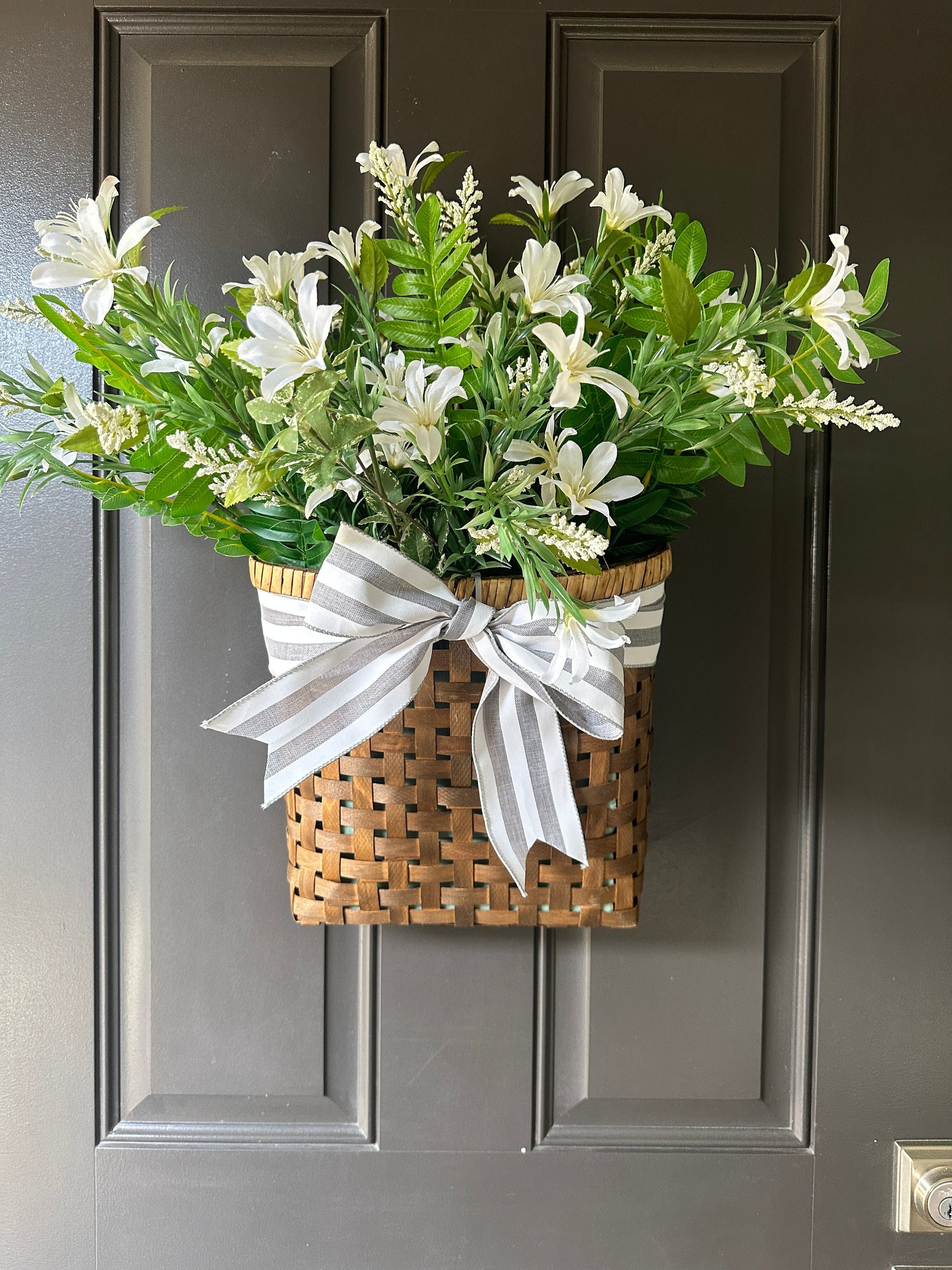 Spring Basket of Flowers Summer Basket of Flowers Everyday - Etsy