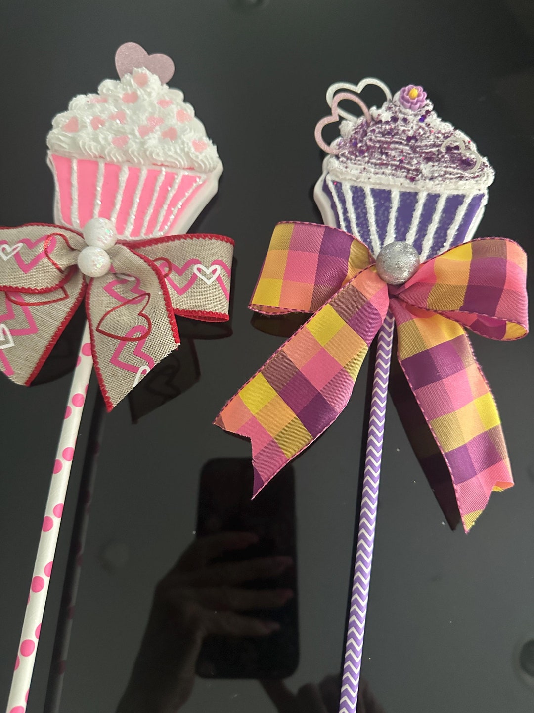 Valentine Cupcake Lollipops, Valentine Cupcake Wreath Picks, Valentine ...