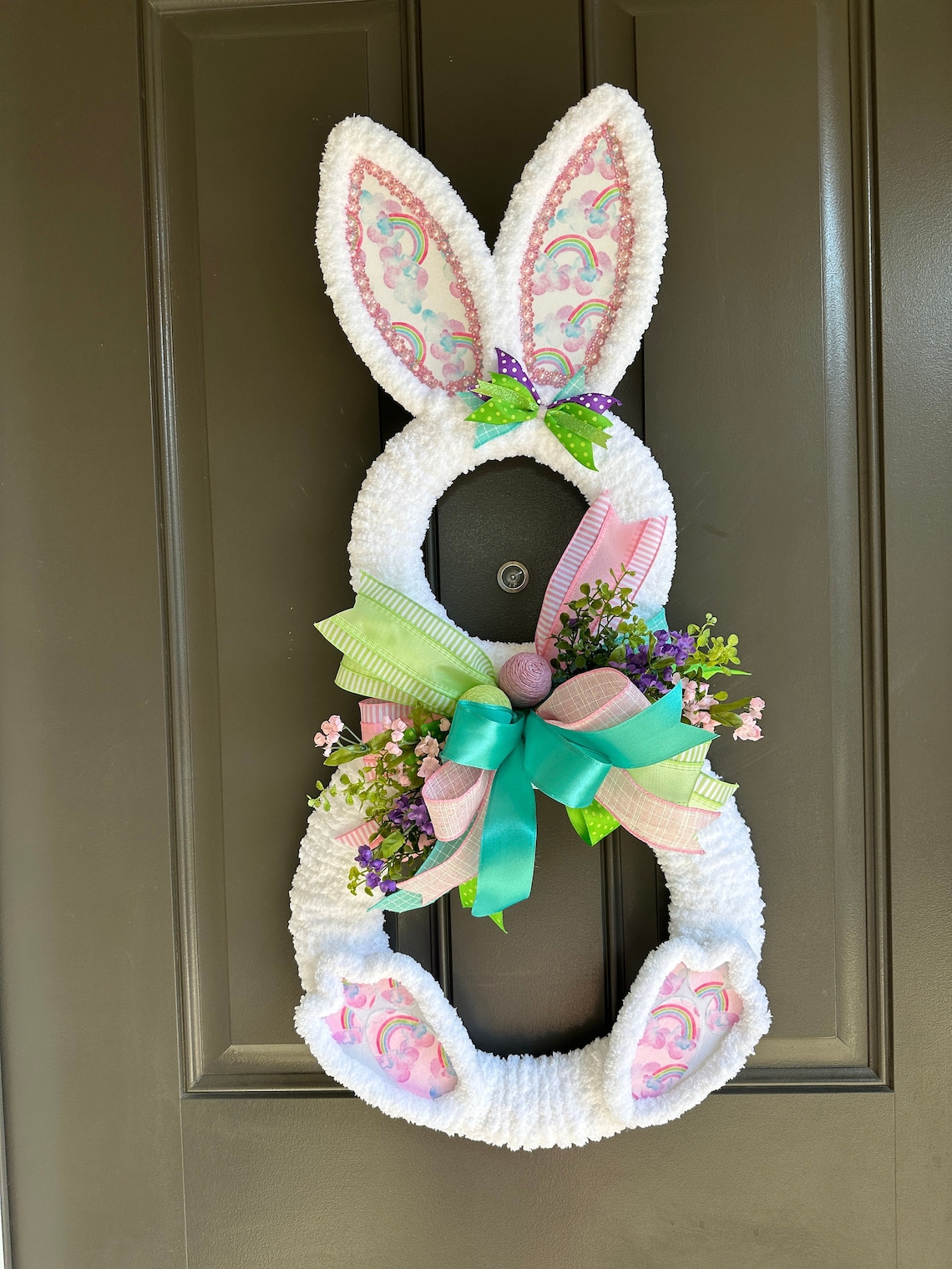 Easter Bunny Wreath Spring Bunny Wreath Summer Wreath - Etsy