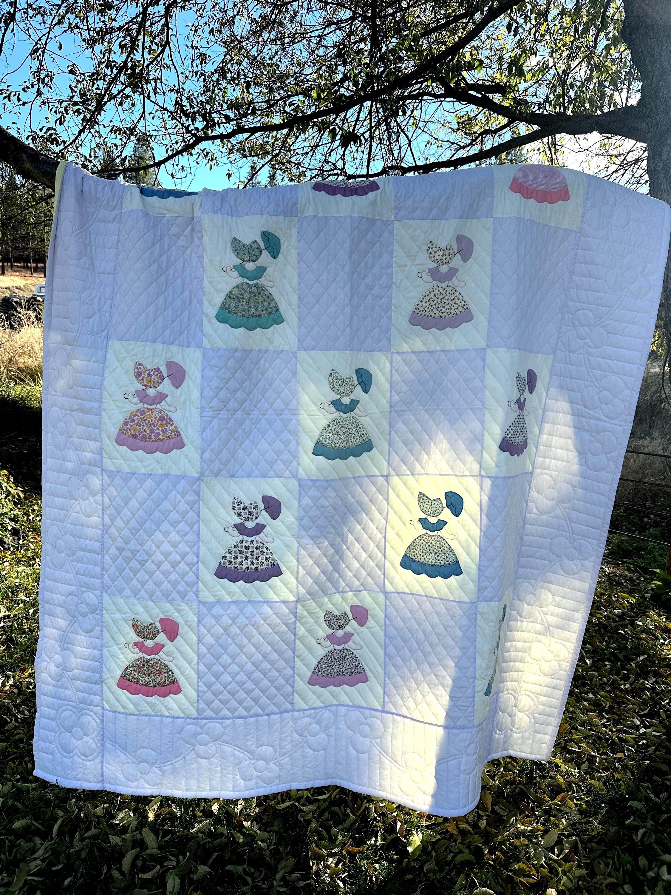 Sun Bonnet Sue Hand Appliqué Quilt - Etsy