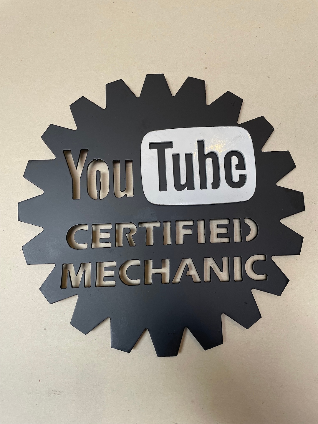 You Tube Certified Mechanic Sign DXF Plasma Cut File - Etsy