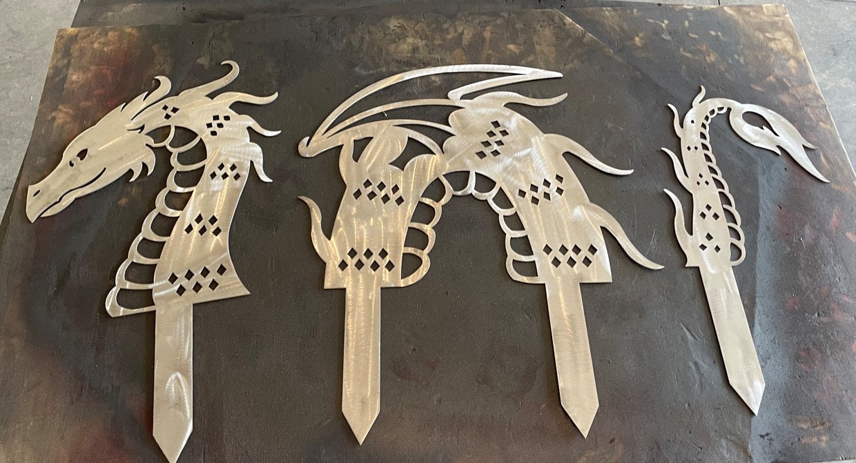 Dxf File Yard Stake Dragon - Etsy