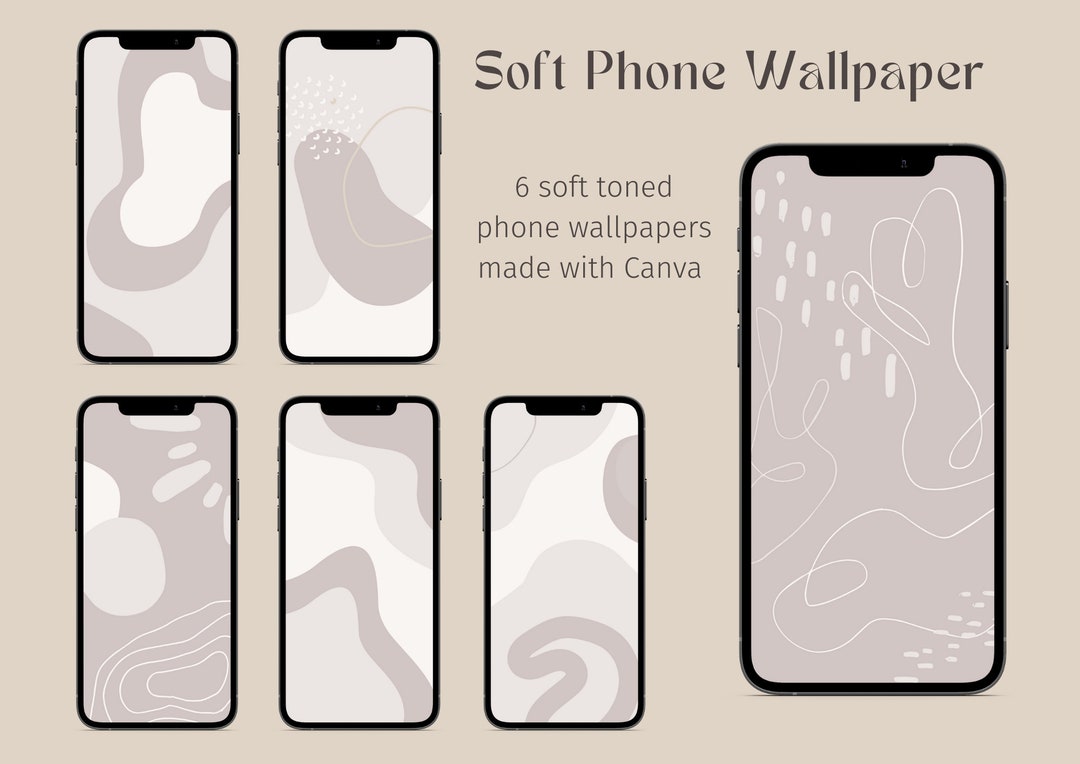 Soft Toned Phone Wallpaper Canva Phone Background iPhone - Etsy