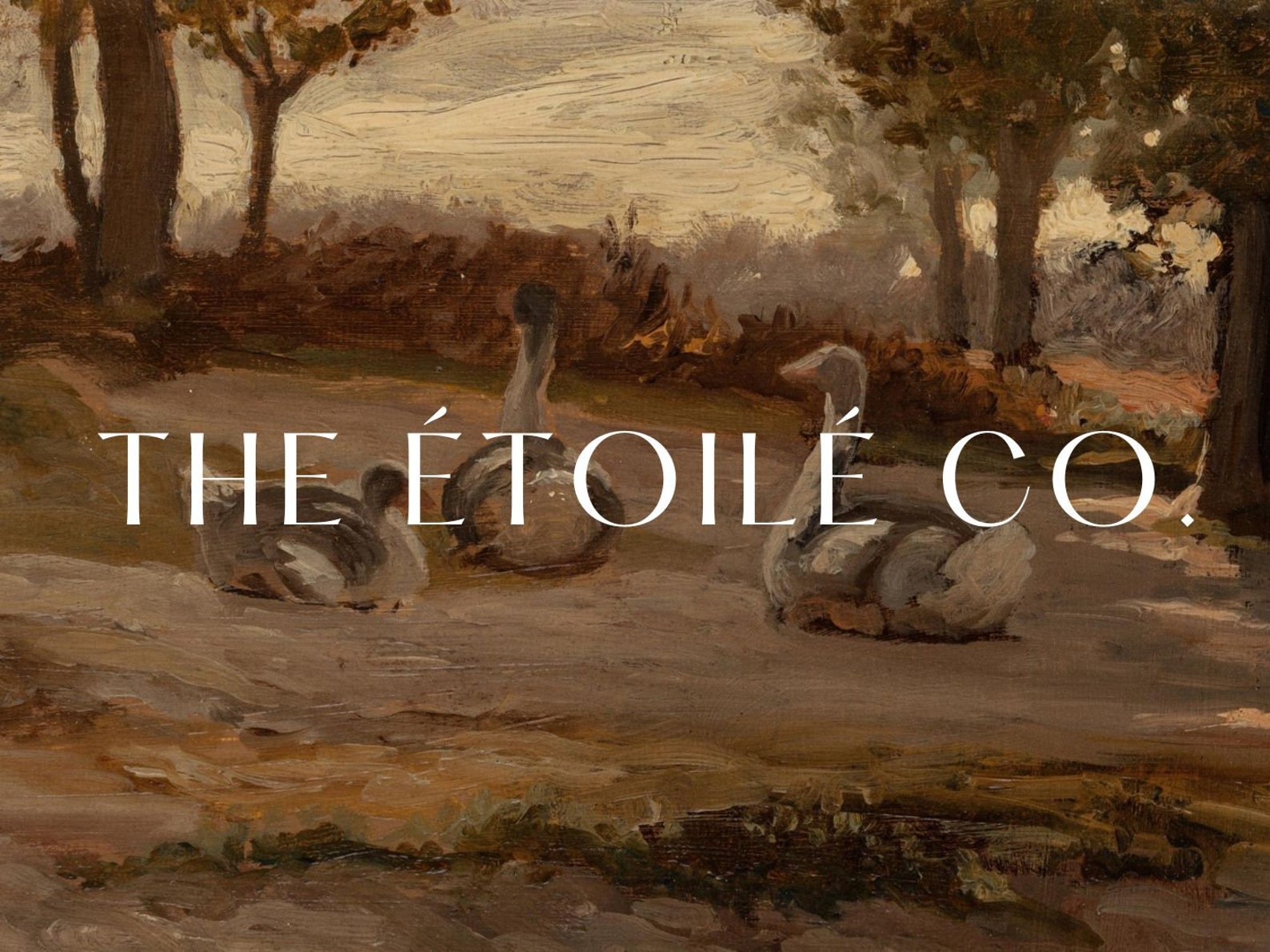 Geese Landscape Print, Vintage French Country Decor, Autumn Landscape ...