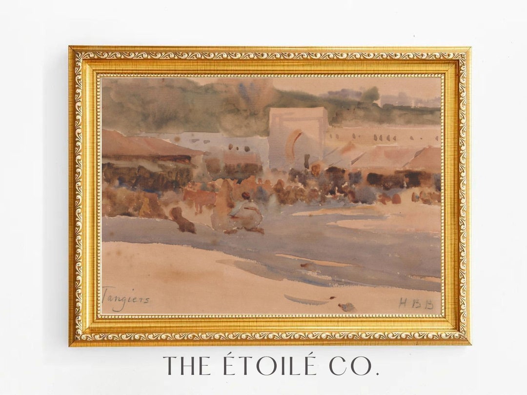 Antique Beach Scene Art Print, Classic Old-time Coastal Wall Decor ...