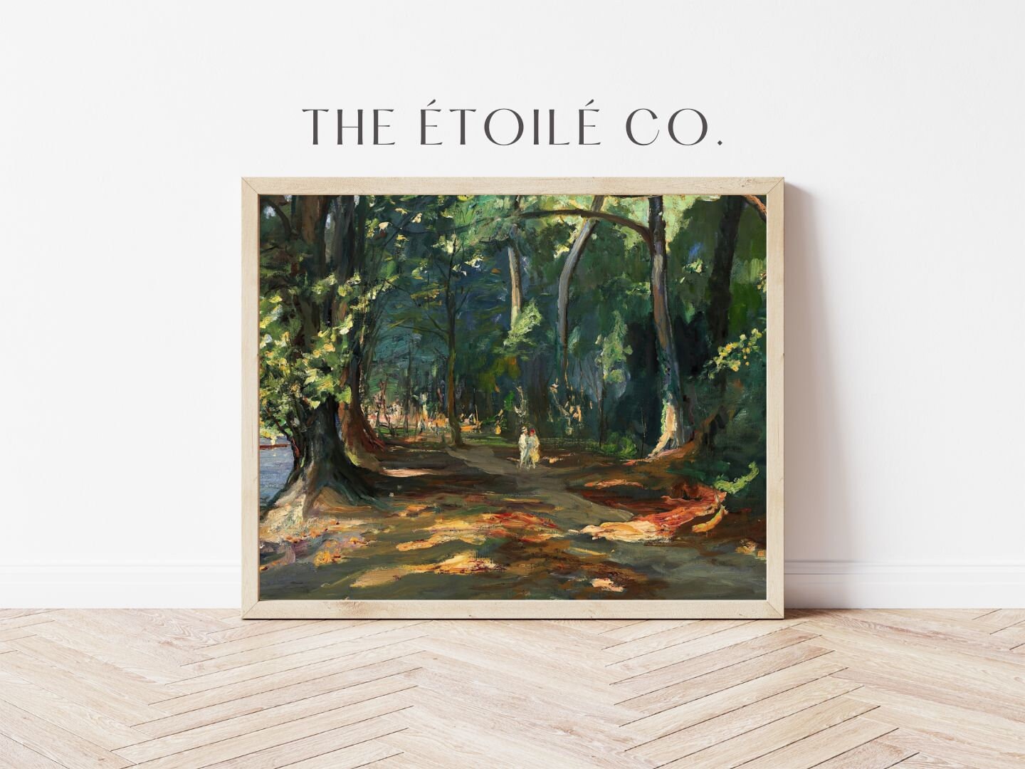 Ancient Woodland Ramble, Wall Art Print of Antique Painting, Classic ...