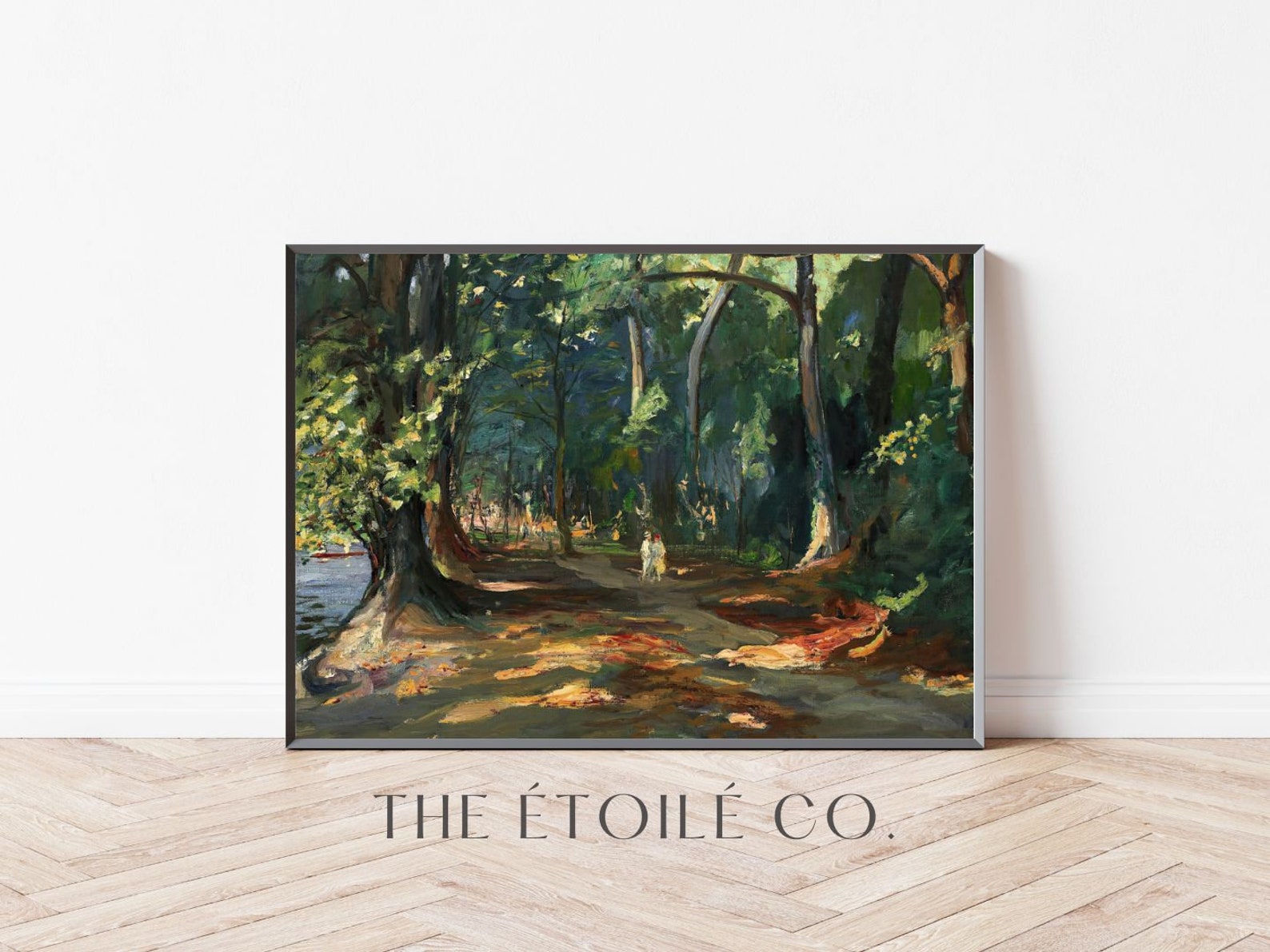Ancient Woodland Ramble, Wall Art Print of Antique Painting, Classic ...