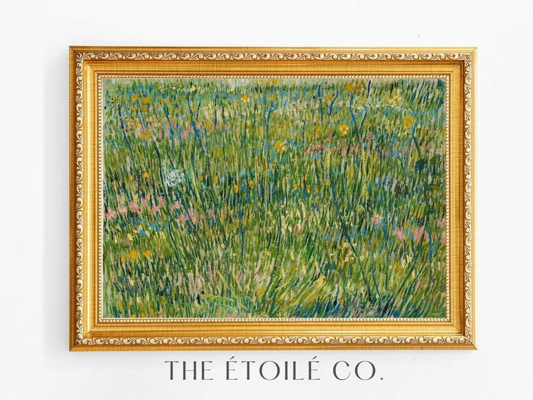 Patch of Grass Print by Van Gogh Art, Easter Decor, Easter Art, Summer ...
