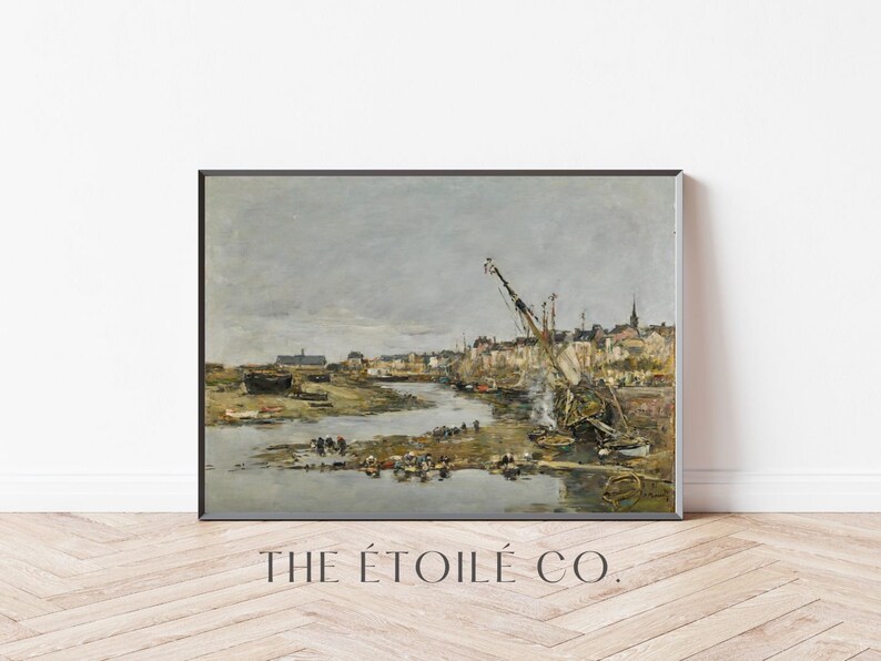 Antique Harbor Scene Fine Art Print, Historic Nautical Artwork, Old ...