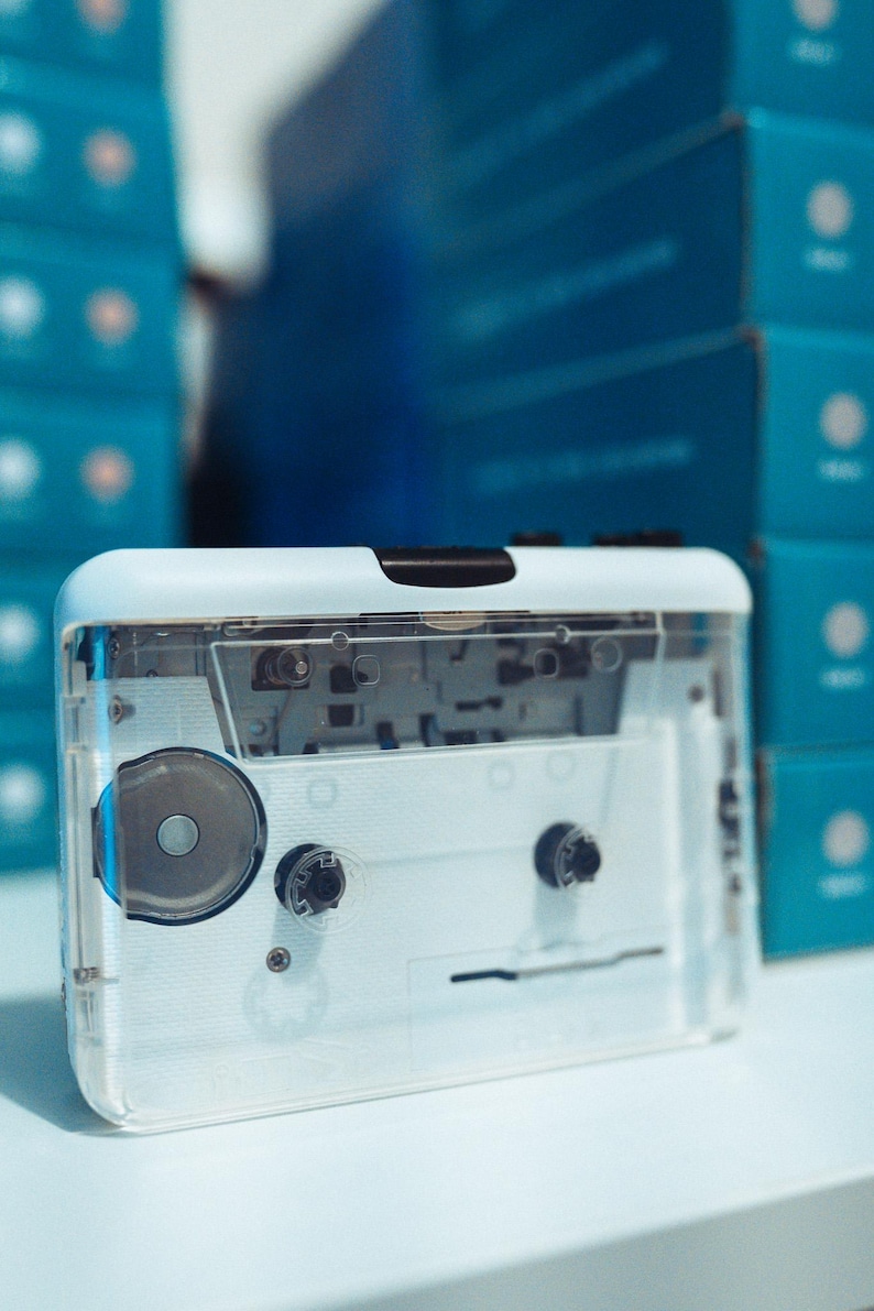 Portable Stereo Cassette Player - White With Copper Fly Wheels (brand ...