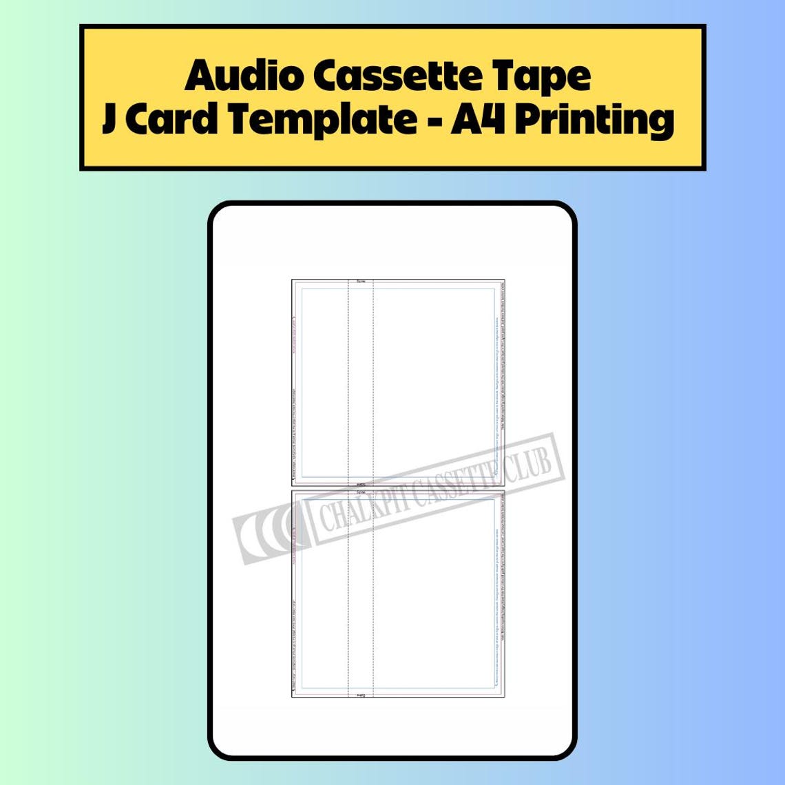 Cassette Tape J-card Template – DIY Mixtape Design (PDF/PNG) - Etsy