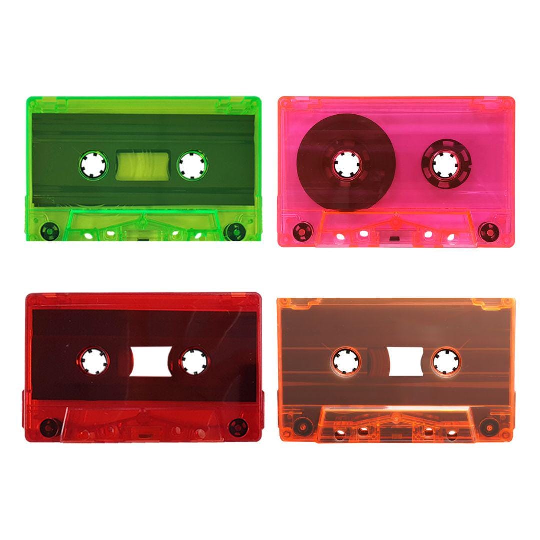 4 Pack - Transparent Blank C60 Cassette Tape Bundle - for Personal ...