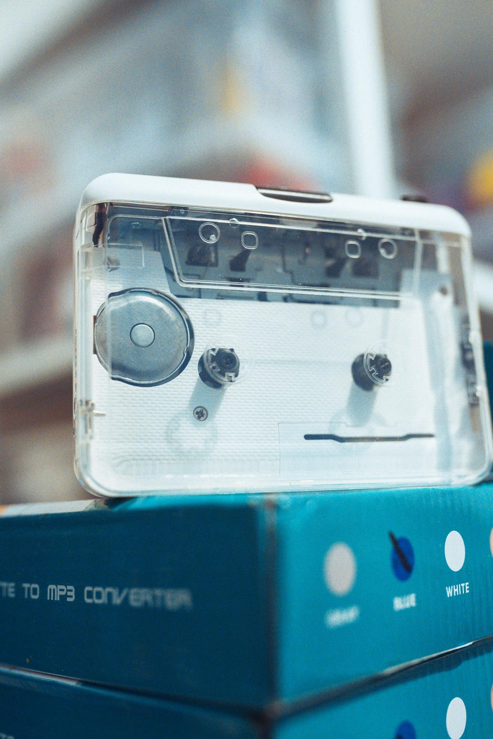 Portable Stereo Cassette Player - White With Copper Fly Wheels (brand ...