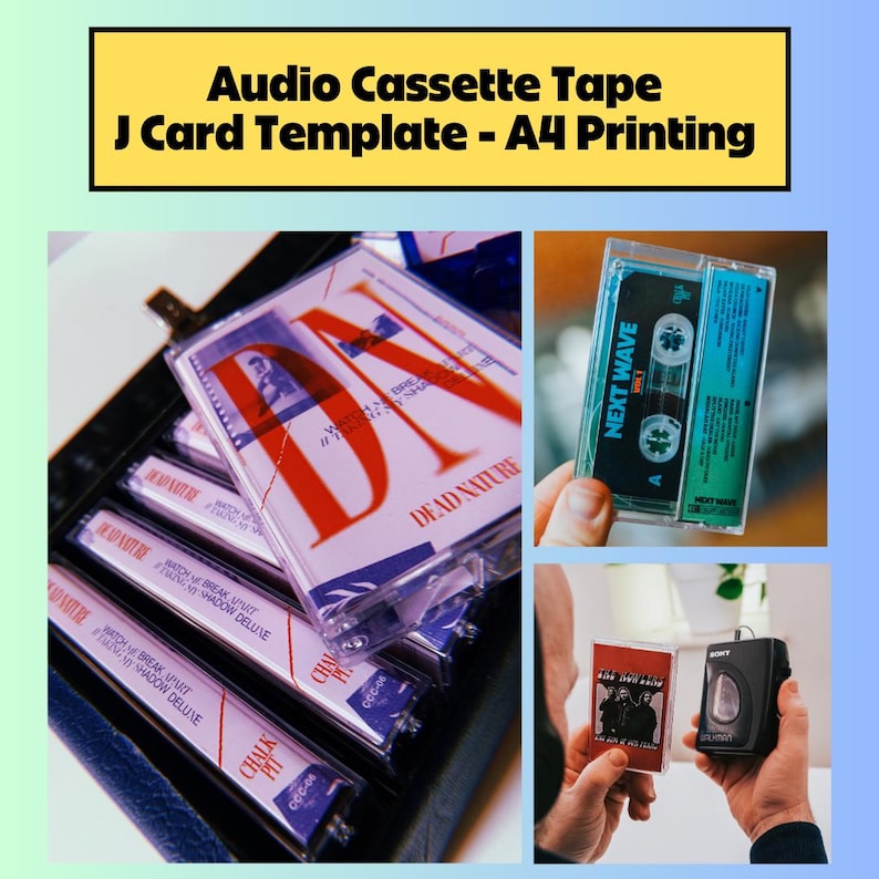 Cassette Tape J-card Template – DIY Mixtape Design (PDF/PNG) - Etsy